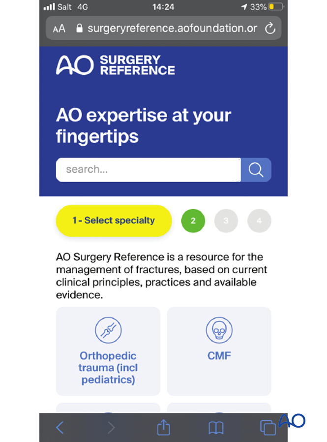 Using the new AO Surgery Reference "like an app"