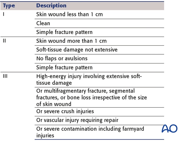 Principles of management of open fractures