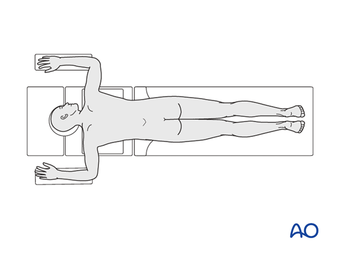 Prone position for approaches to T1–S5