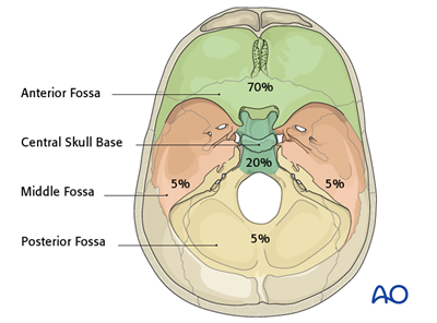 Skull base fracture, anterior