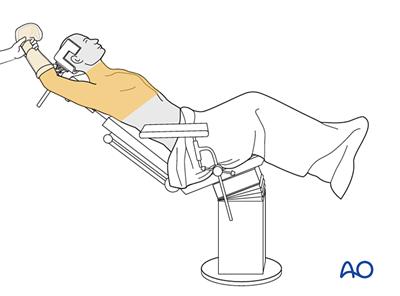 Beach chair position at 30º