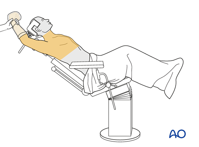 Beach chair position at 30º
