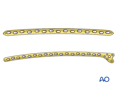 Compression plate and screw fixation for Fracture around the stem with ...